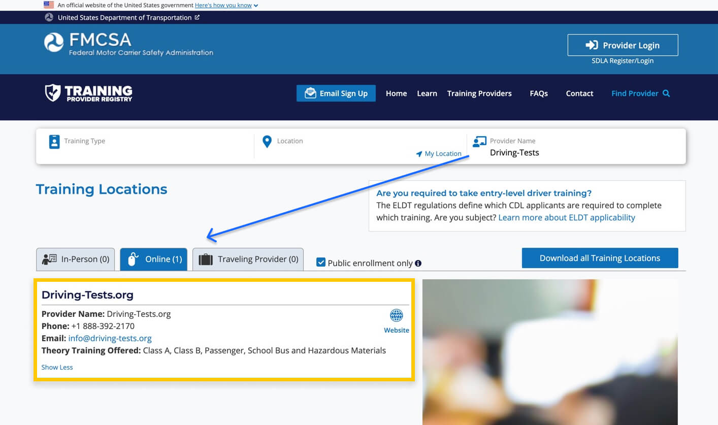 CDL Premium and the New Federal Training Provider Registry